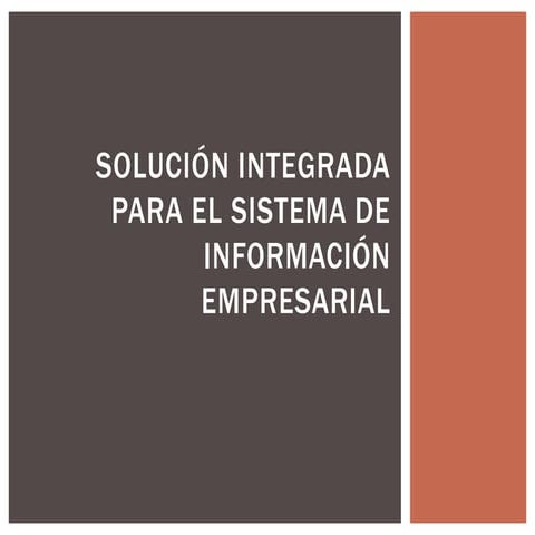 Sistema de contabilidad integrada | PPTX