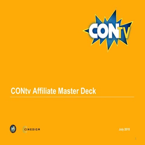 CONtv Affiliate Program Guide | PPT