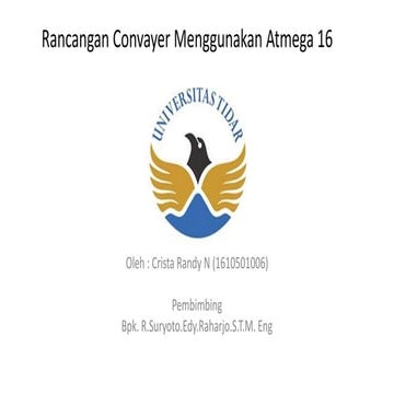 Convayer menggunakan Atmega 16 | PPTX