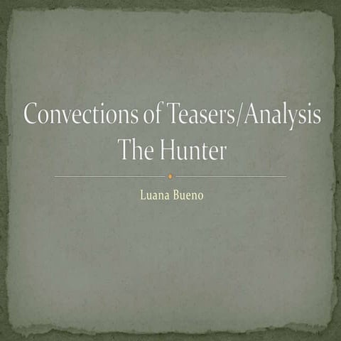 Conventions of teasers | PPTX