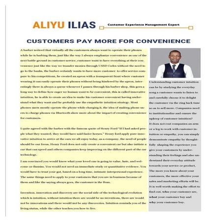 Customers Pay More for Convenience | PDF