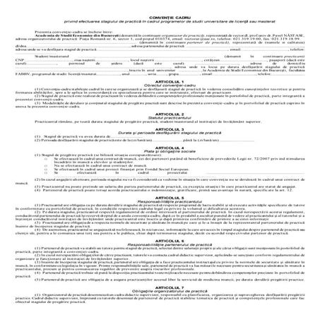 Conventia de practica | PDF