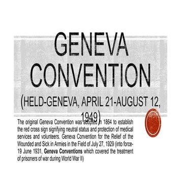 Geneva Convention | PPTX