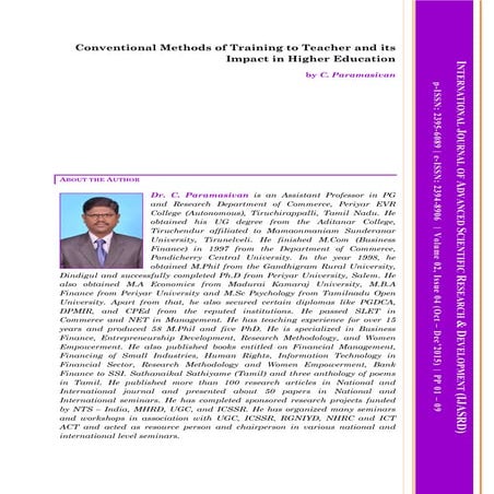 Conventional methods-of-training-to-teacher-and-its-impact-in-higher ...