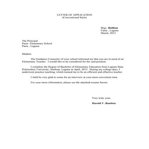 Conventional Style | DOC