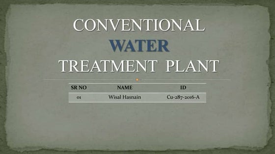 Water treatment | PPT