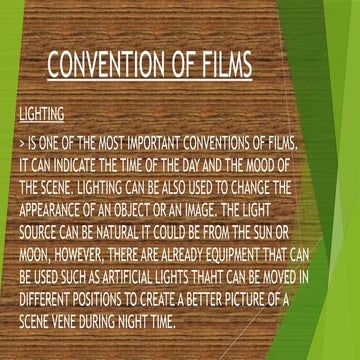 CONVENTION OF FILMS ENGLISH. for grade 6 | PPTX