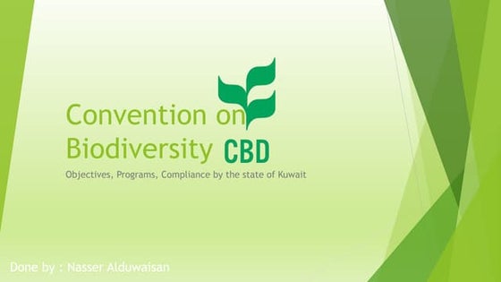 Convention on biological diversity CBD | PPT