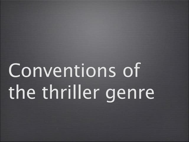 Codes and conventions of the action genre | PPTX