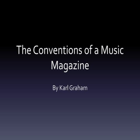 Music magazine research | PPTX