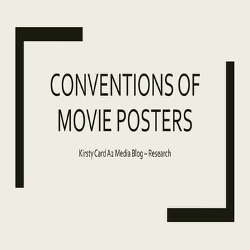 Conventions of movie posters | PPT