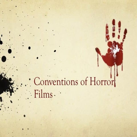 Codes and conventions and iconography of horror films | PPTX