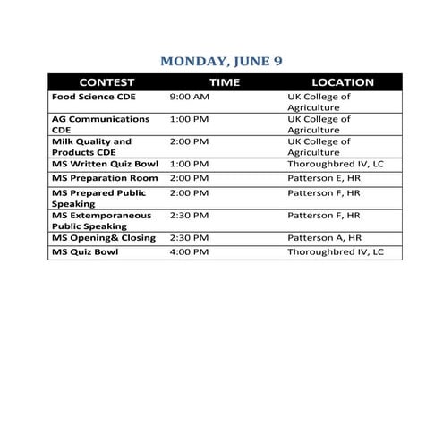 Convention schedule for web | DOC