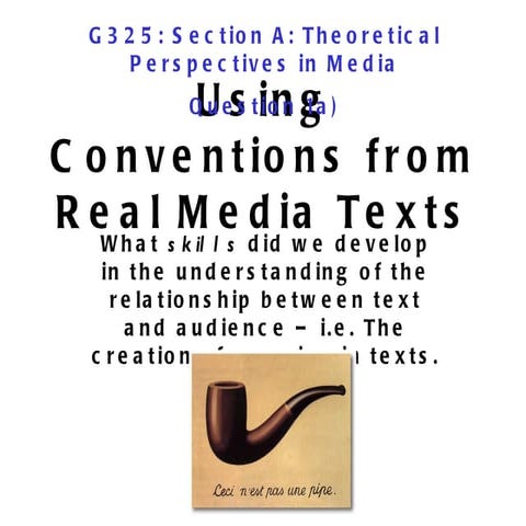 Deconstructing a media text | PPTX