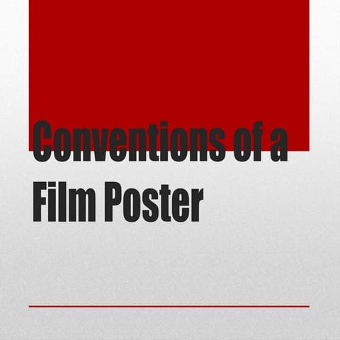 Film poster conventions | PPTX