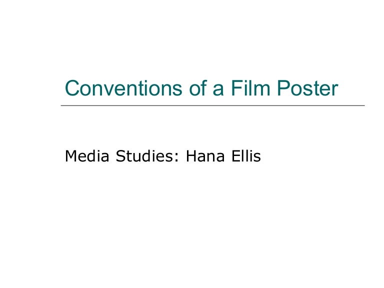 Conventions of a film poster