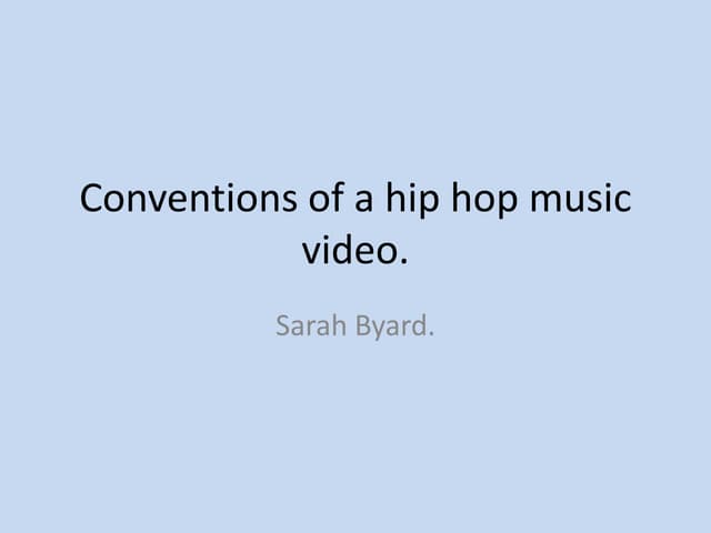 Codes and conventions of pop music videos | PPTX
