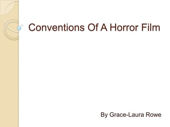 Horror Camera Shots | PPTX