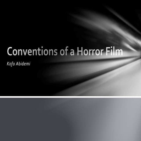 Codes and conventions and iconography of horror films | PPTX
