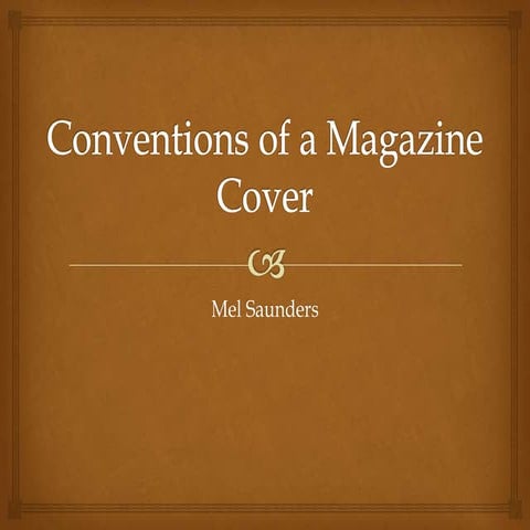 Conventions of a magazine cover | PPTX