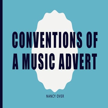 Conventions of a music advert | PPTX