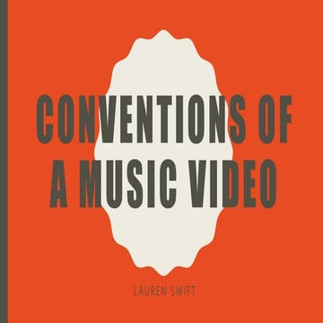 Conventions of a Music Video | PPT
