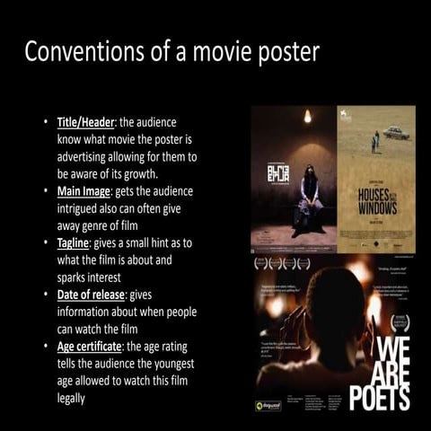 Conventions of a poster | PPT