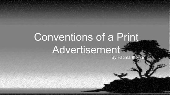 Conventions of magazine adverts | PPTX | Music | Entertainment