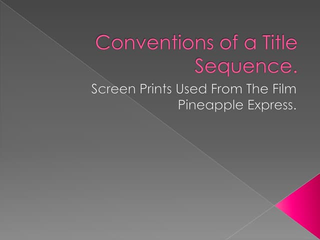 Title Sequence Techniques | PPTX