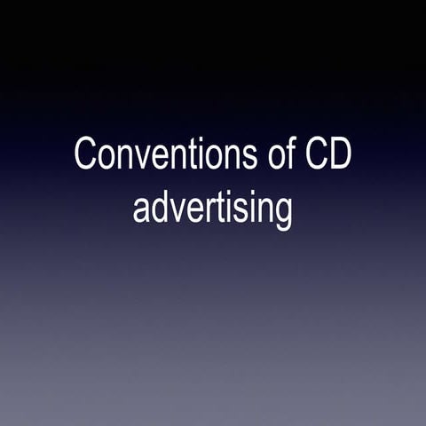 Conventions of an Advertisement/Poster | PPTX