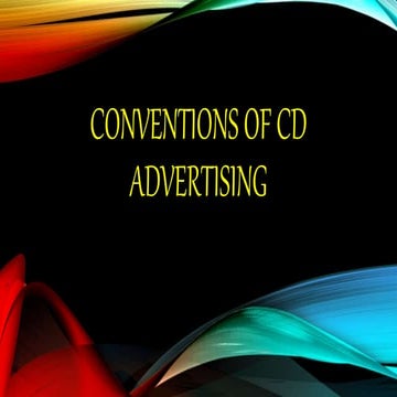 Conventions of an Advertisement/Poster | PPTX