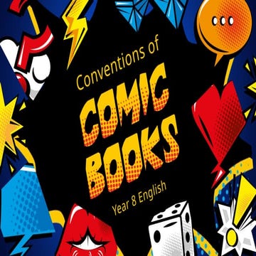 Conventions of Comic Books Educational Presentation in Bright Bold ...