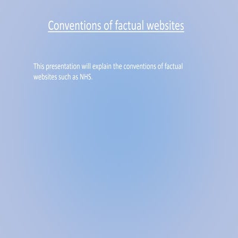 Conventions of factual websites | PPT