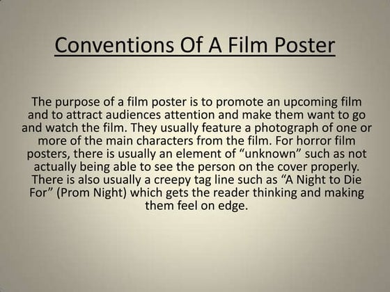 Film Poster Analysis | PPT