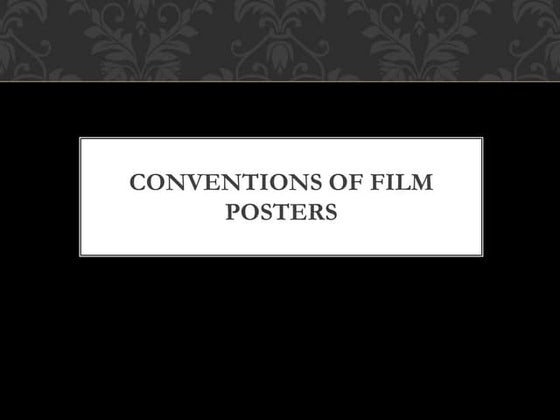 Conventional film poster traits | PPT