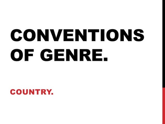 Codes and Conventions for music videos . | PPTX