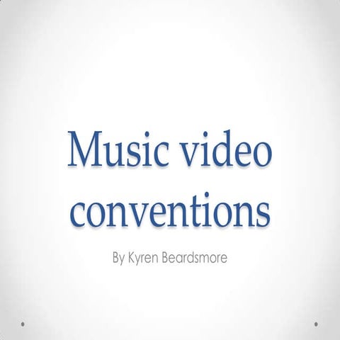 Codes and conventions of music videos | PPTX