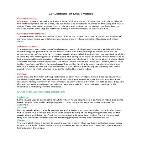 Indie pop genre mindmap | DOCX