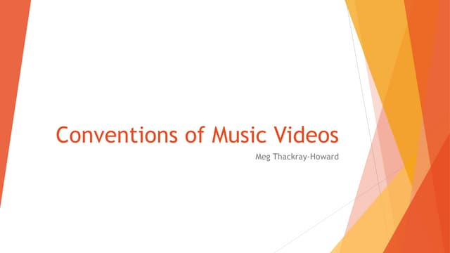 Codes and Conventions for music videos . | PPTX