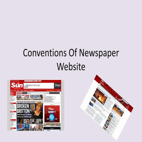 Conventions of newspaper website | PPTX