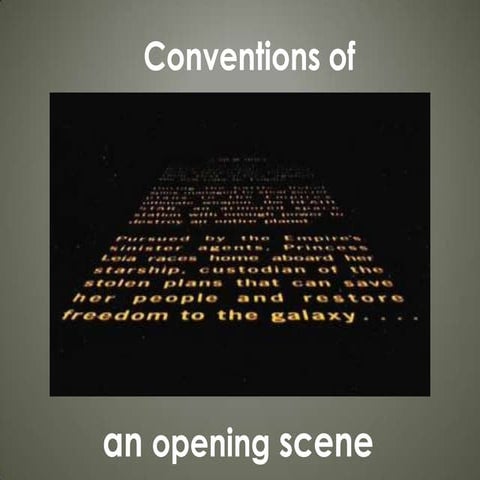 Conventions of opening scenes | PPTX