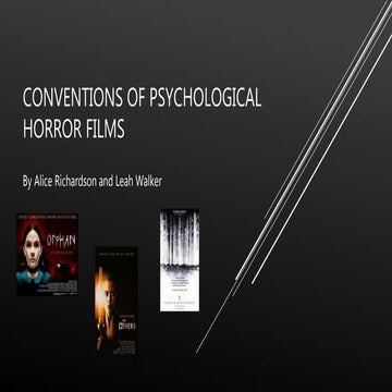 Conventions of psychological horror films | PPTX