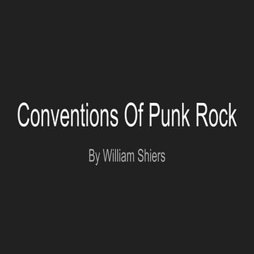 Conventions of Punk Rock | PPT
