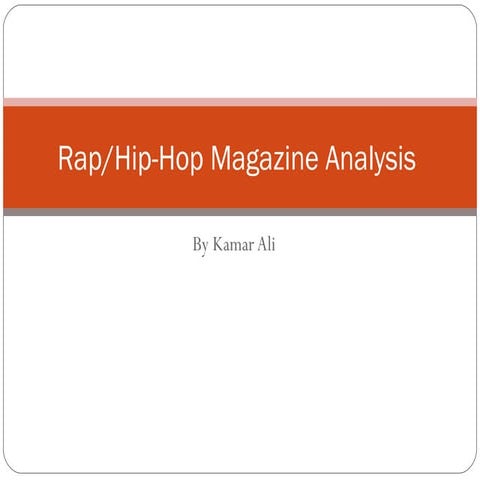 Codes and conventions of a hip hop music magazine | PPTX