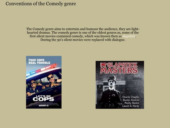 Comedy Genre Conventions | PPT