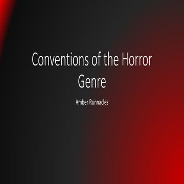 Conventions of the horror genre | PPTX
