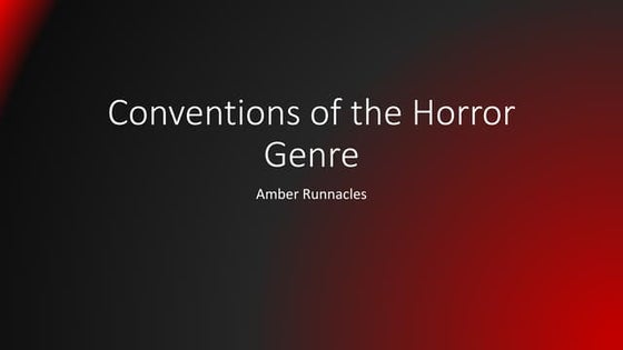 Codes and conventions in Horror Films | PPT
