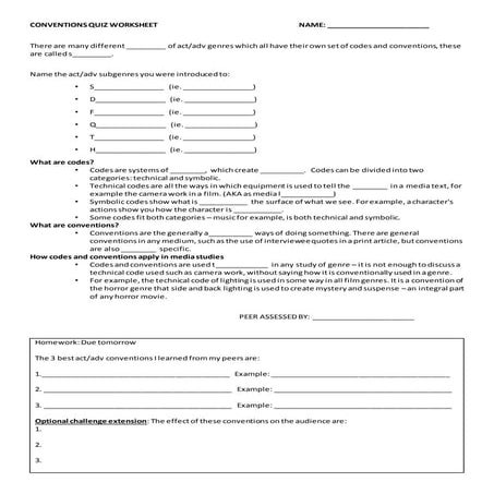 Conventions quiz worksheet | DOCX