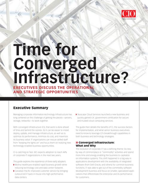 Converged Infrastructure and Integrated Systems Futures | PPT