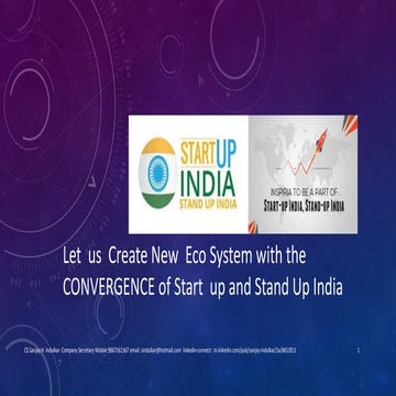 Convergence of start up and stand up India | PDF